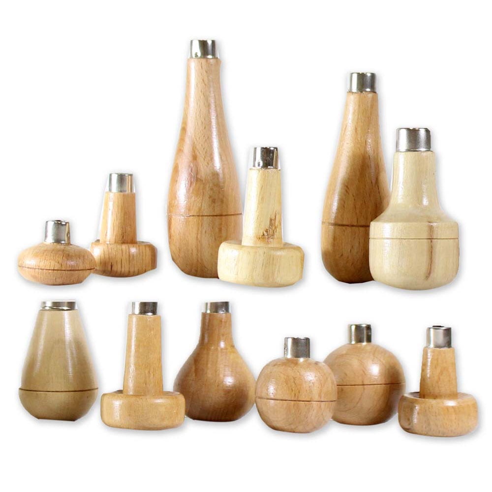 JEWEL TOOL 12 Piece Maplewood Graver Handles Set | 12-Piece Assortment ...