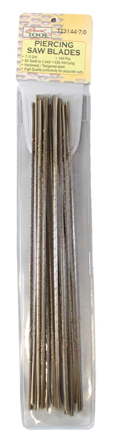 JEWEL TOOL 144 Piece Piercing Saw Blades | 7/0 Grit - 84 Teeth Per Inch ...