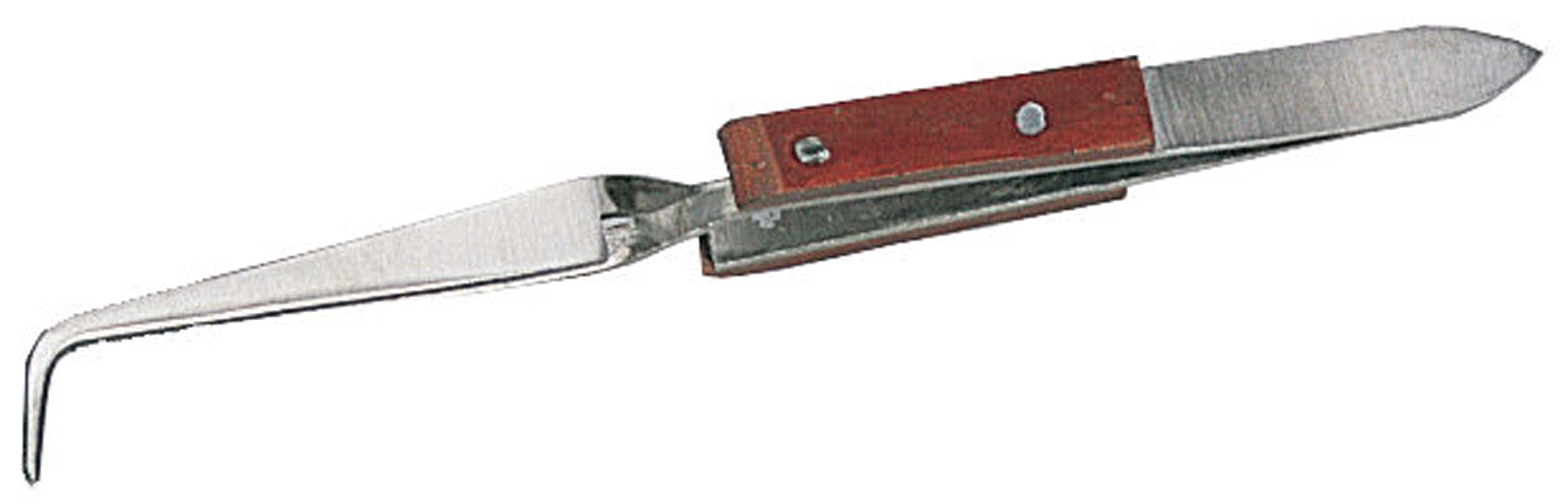 JEWEL TOOL (2 Pack) 6.5" Fiber Grip Cross Locking Tweezer | 90-Degree ...