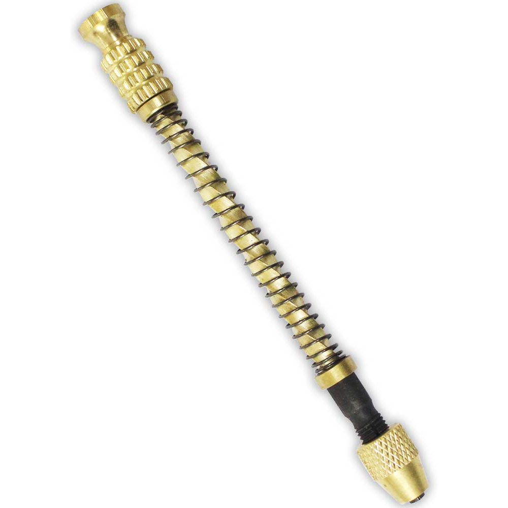 JEWEL TOOL 4" (10.2 cm) Brass Mini Push Drill | Spring-Loaded Wire Wrap ...