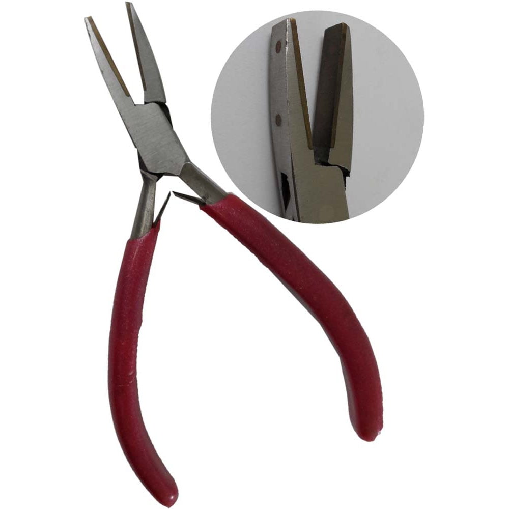 JEWEL TOOL 5.5" (14 cm) Brass Lined Flat Nose Pliers | Box Type Head ...