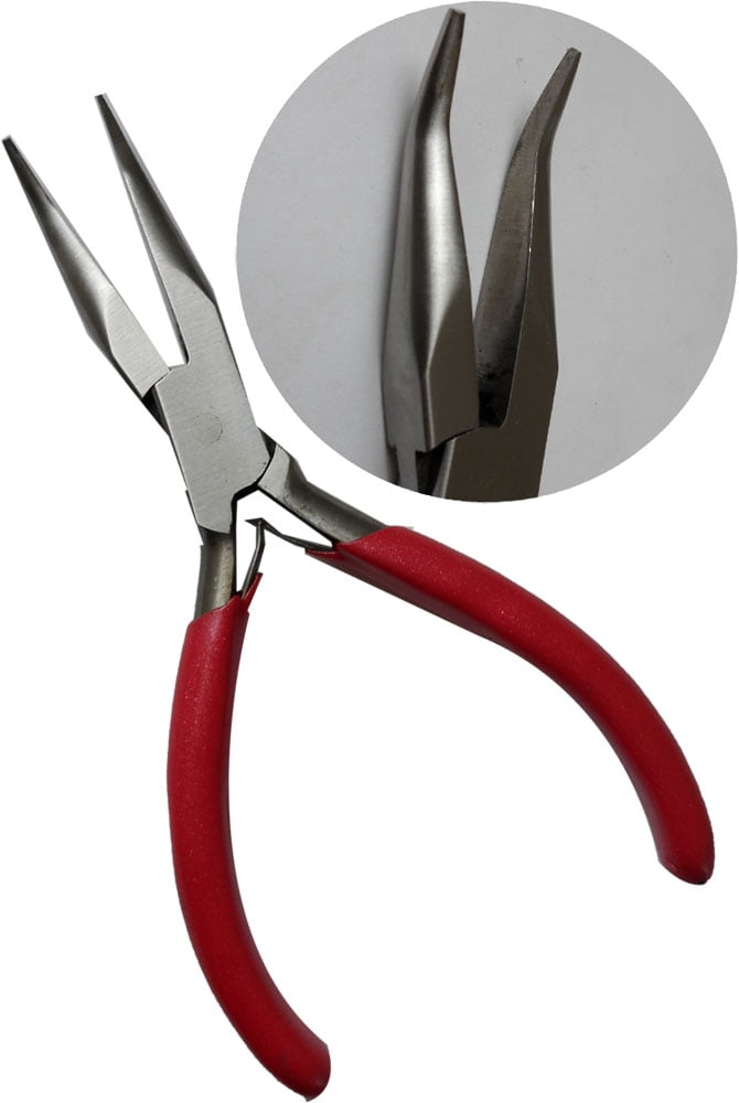 JEWEL TOOL 5.5" (14 cm) Stainless Steel Bent Nose Pliers | 45 Degree ...