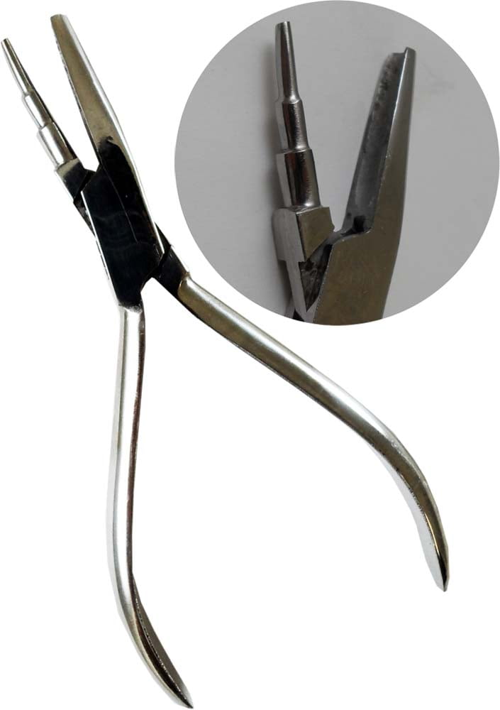 JEWEL TOOL 5.5" Graduated Tip Stainless Steel Roundnose/Concave Plier ...