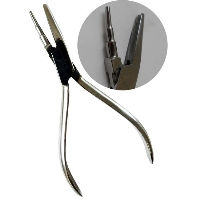 JEWEL TOOL 5.5" Graduated Tip Stainless Steel Roundnose/Concave Plier ...