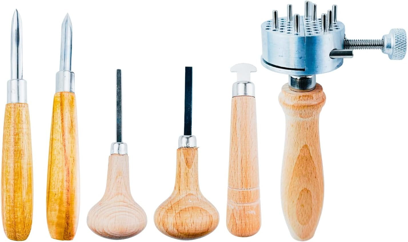JEWEL TOOL 6 Pc Wooden Stone & Ring Working Deluxe Set Includes ...