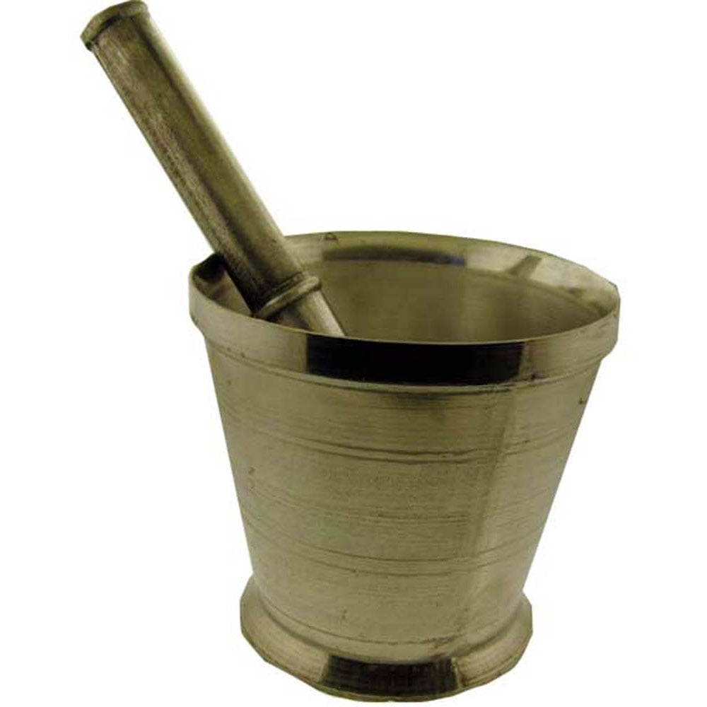 JEWEL TOOL Aluminum Mortar with Flat Ended Pestle | 4" x 4" (10.2 x 10. ...