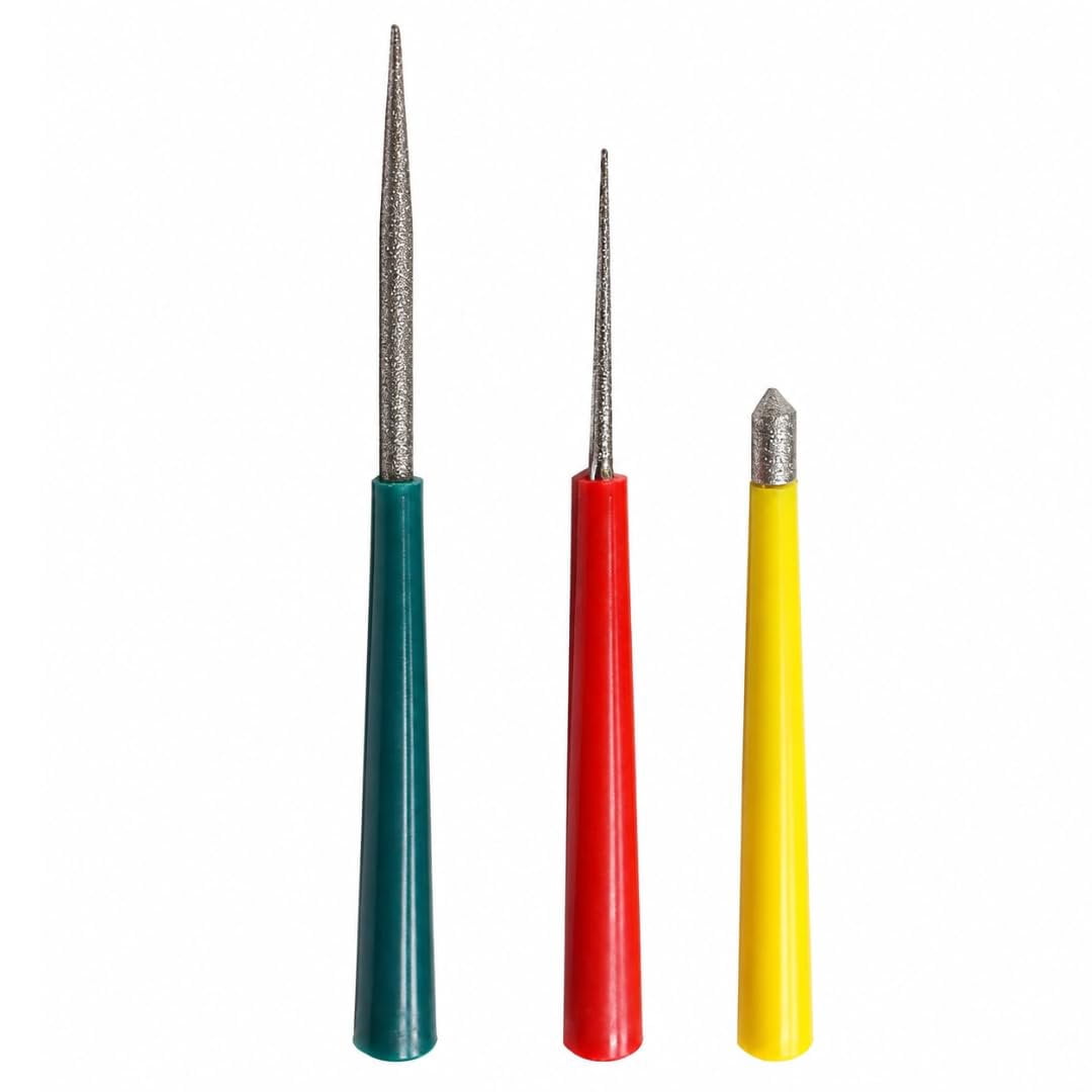JEWEL TOOL Bead Reamer 3 Piece Set 3.5" 8.9 cm, 4.25" 10.8 cm, & 5" 12. ...