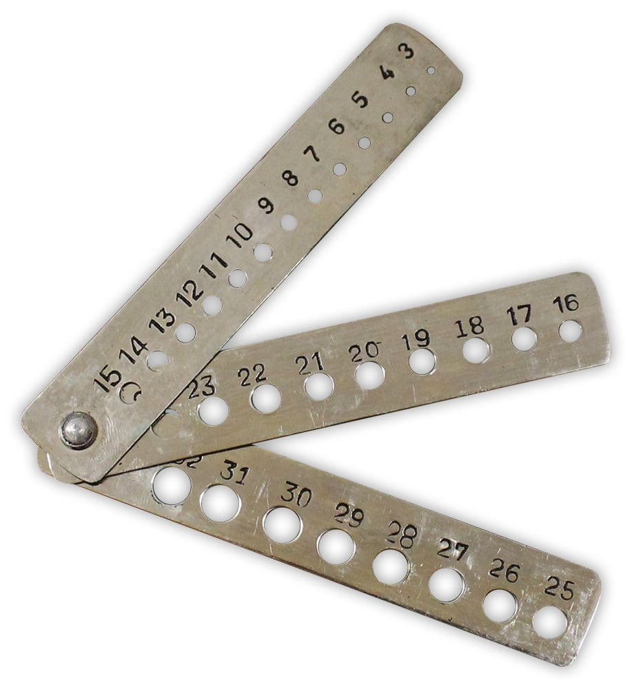 JEWEL TOOL Folding Diamond Pocket Gauge | Compact 3.5" (8.9 cm) Length ...