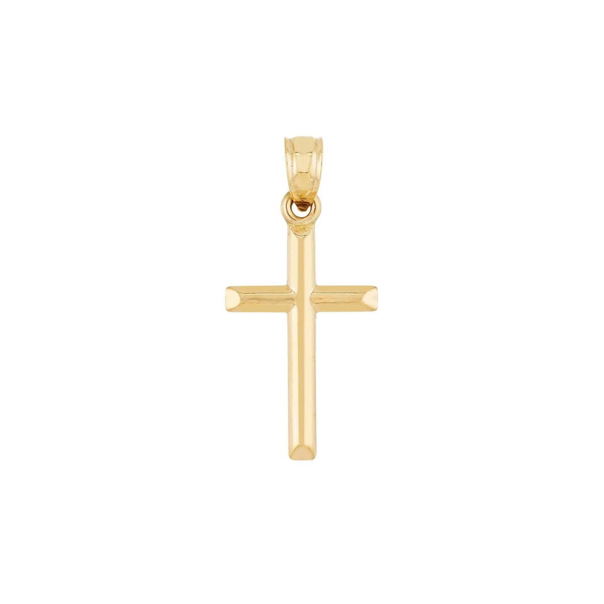 JEWELHEART 14K Real Gold Cross Pendant - Classic Small Cross Pendant ...