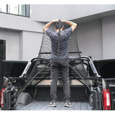 Rightline Gear Adjustable Bungee Truck Bed Cargo Net with Built-In Tarp ...