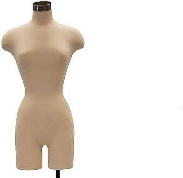 (JF-F2WLG+BS-05) ROXYDISPLAY™ Female Body Form, Straight with Rectangle ...