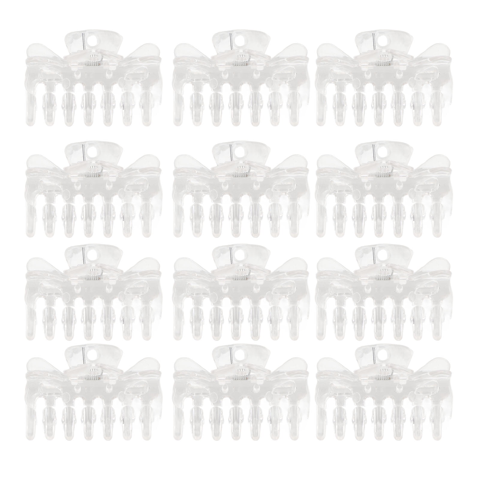 JFBUJC 12pcs Hair Claw Clip Transparent Prevent Slip Strong Hold ...