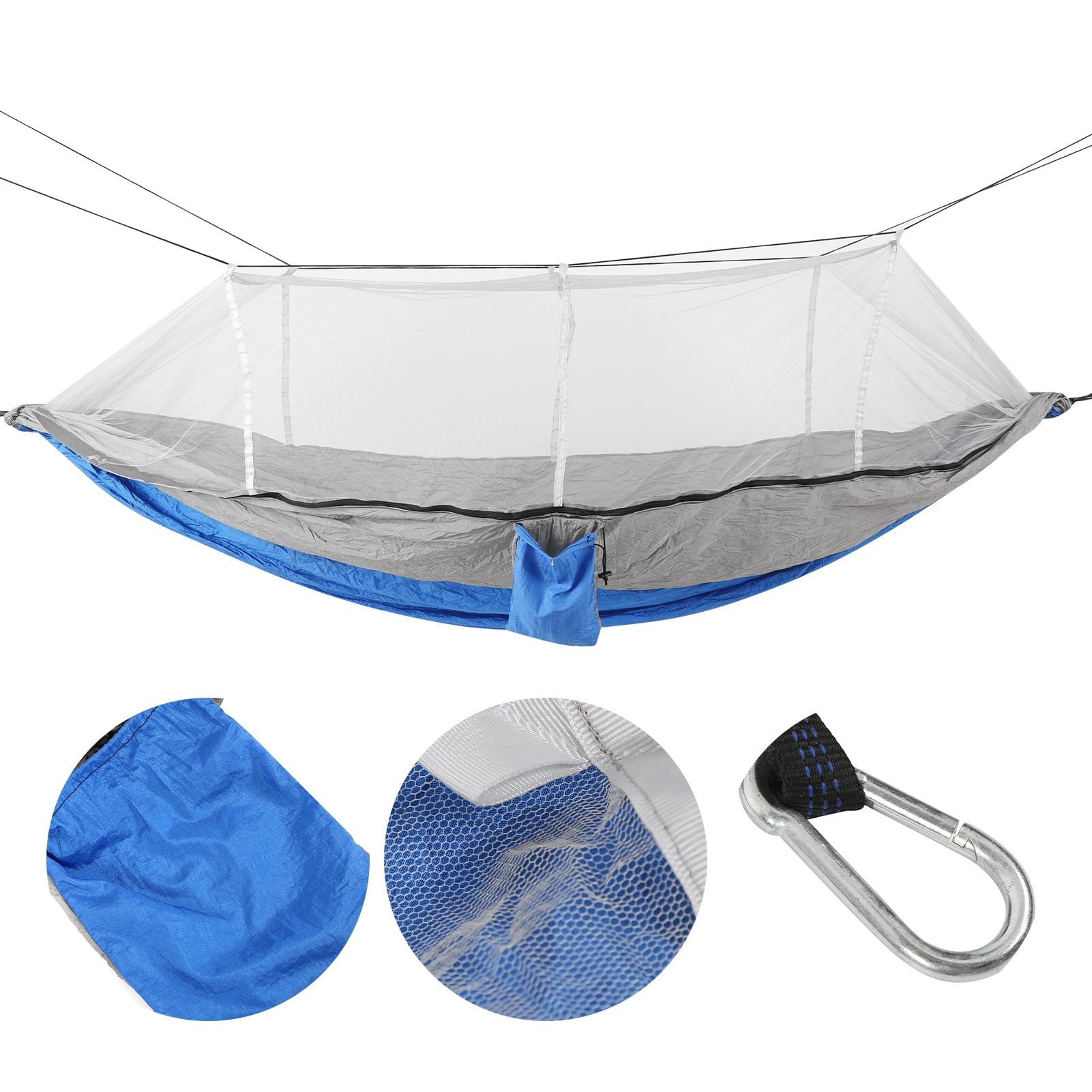 JFBUJC Single/Double Camping Hammock with Mosquito Net Portable ...