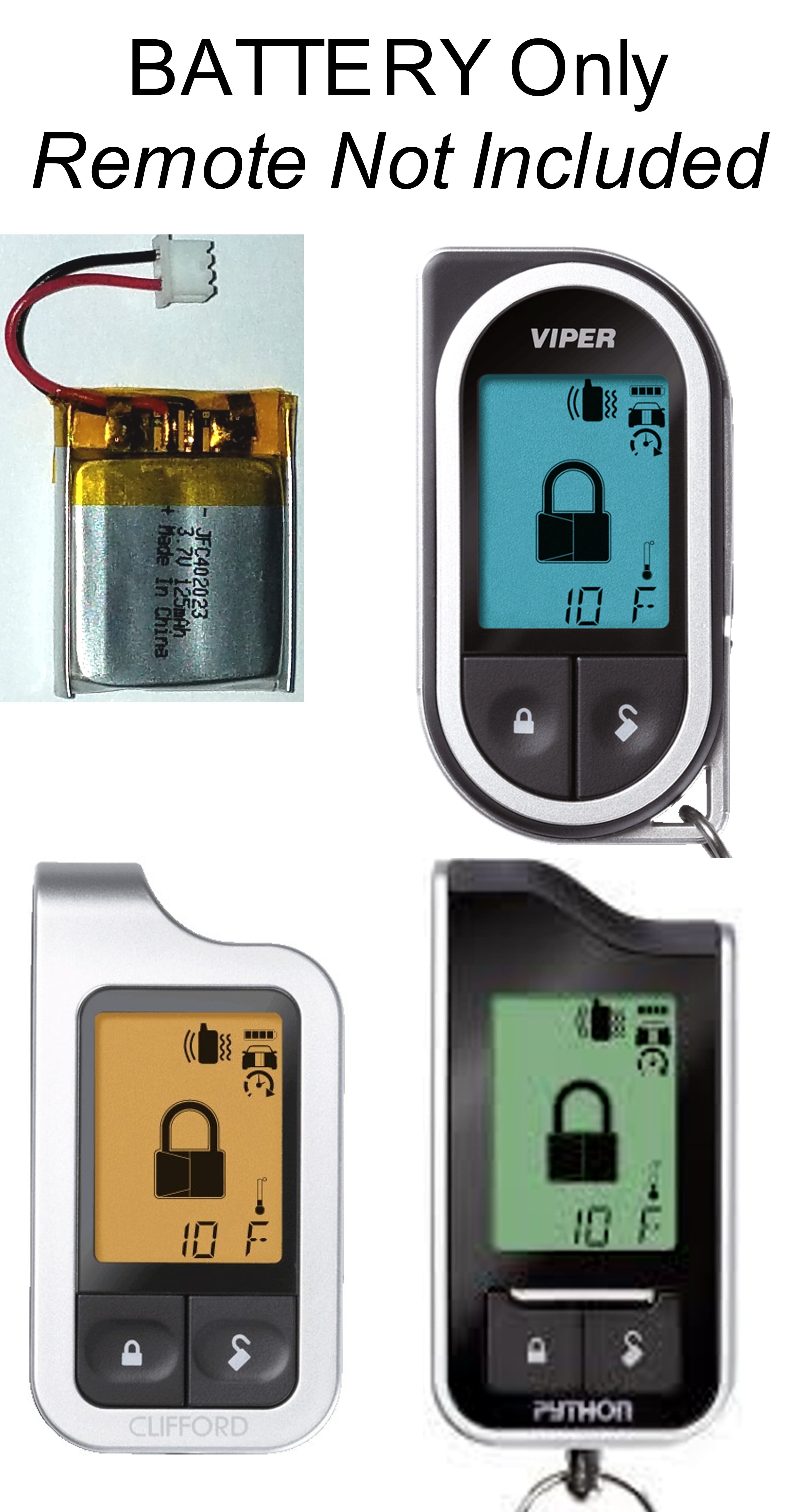 JFC 7752 New Genuine OEM Replacement Battery for Viper Python Clifford ...