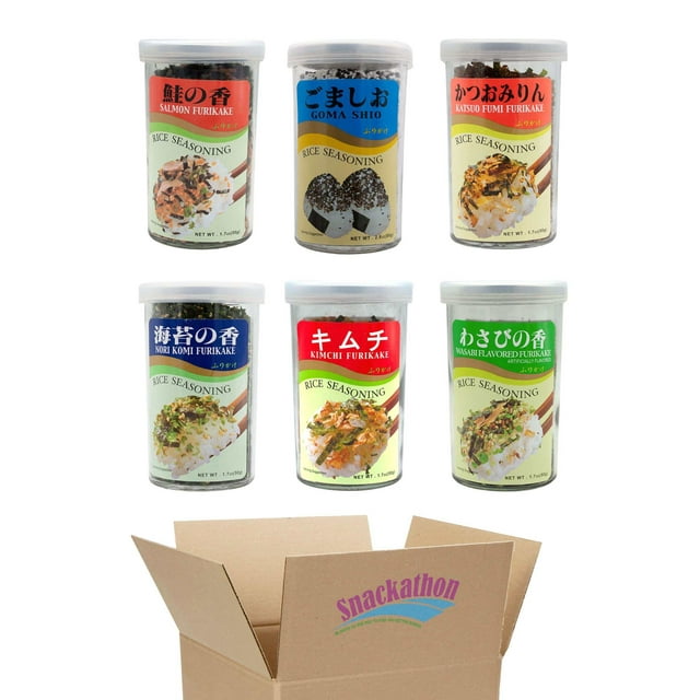 JFC Ajishima Furikake Rice Seasoning Variety Pack, 6 Staples (Nori Komi ...
