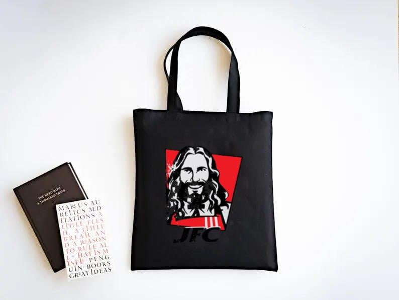 JFC Tote Bag Edgy Graphic Faith-Inspired Statement Design, a gift just ...