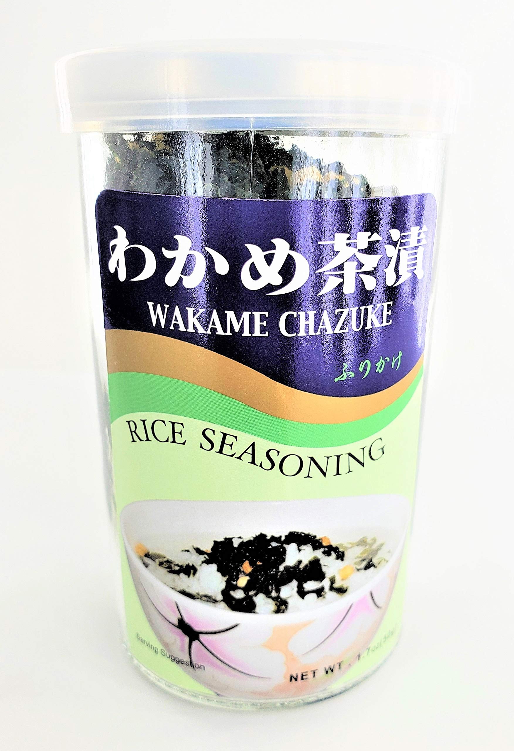JFC Wakame Chazuke Rice YYF14 Seasoning, 1.7-Ounce Bottle (Pack of 4 ...
