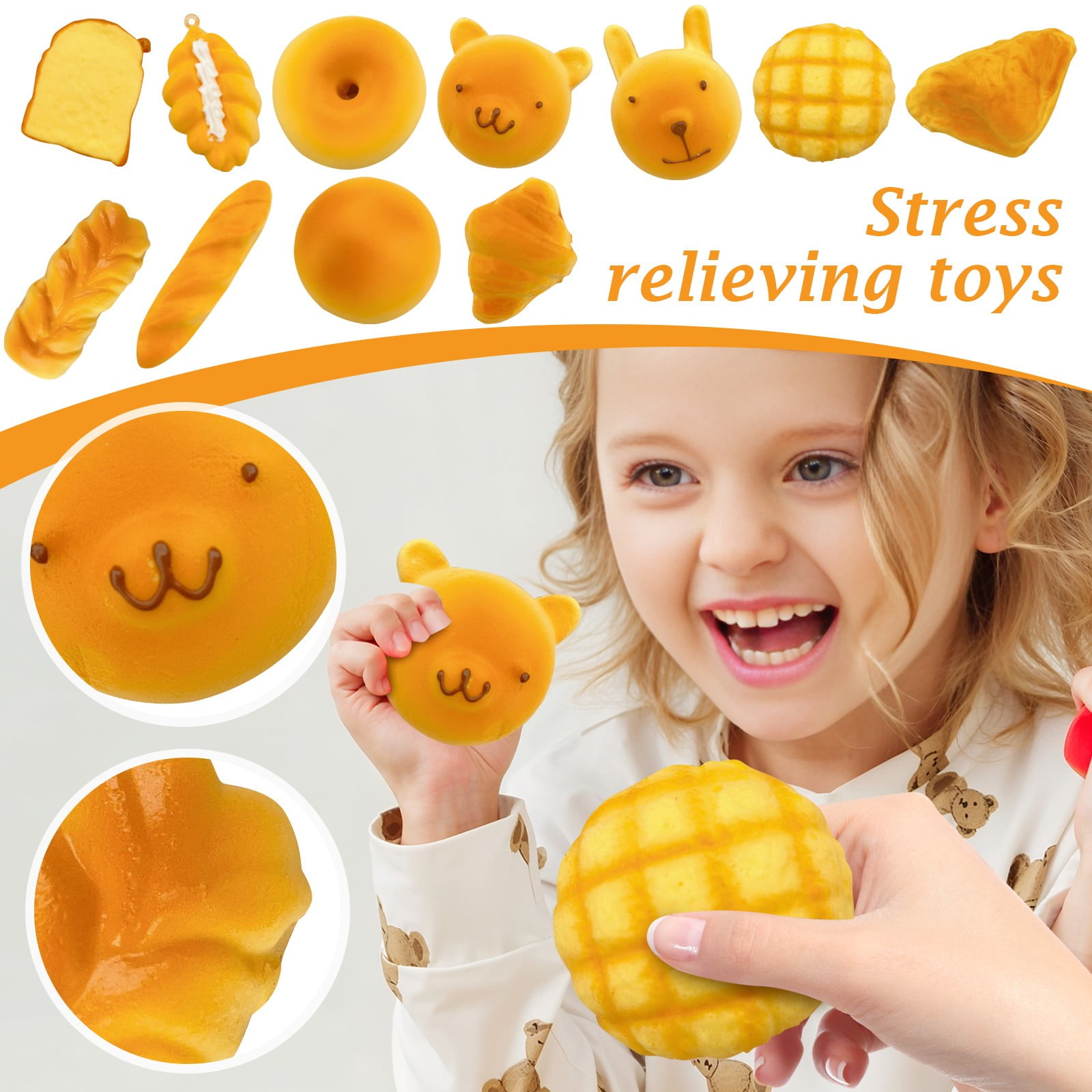 JFFTOYS 11 Pieces Fake Food Realistic Artificial Toy Slice Fake ...