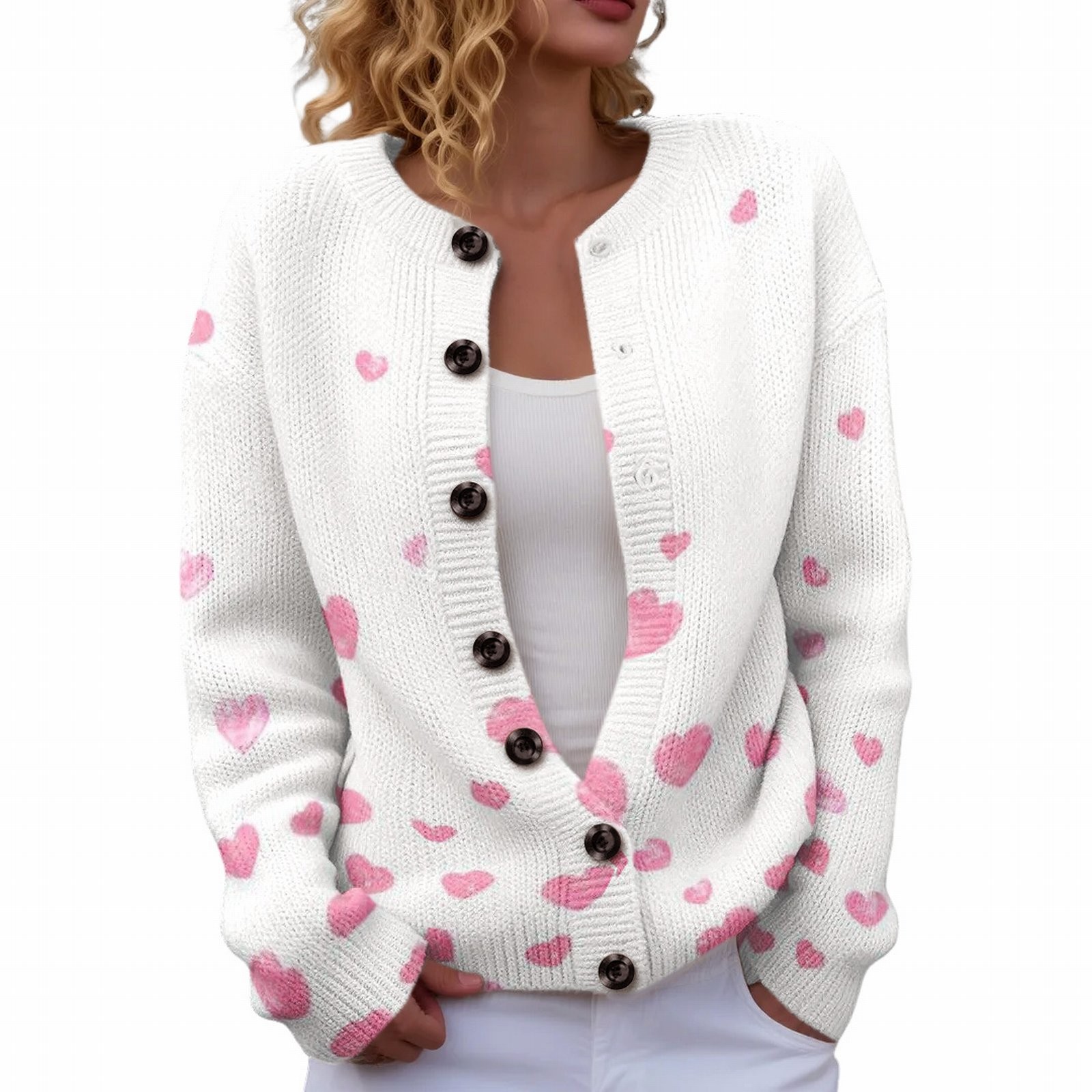 JFGHDG Valentines Day Sweater Women Sweaters for Women Cardigan Women ...