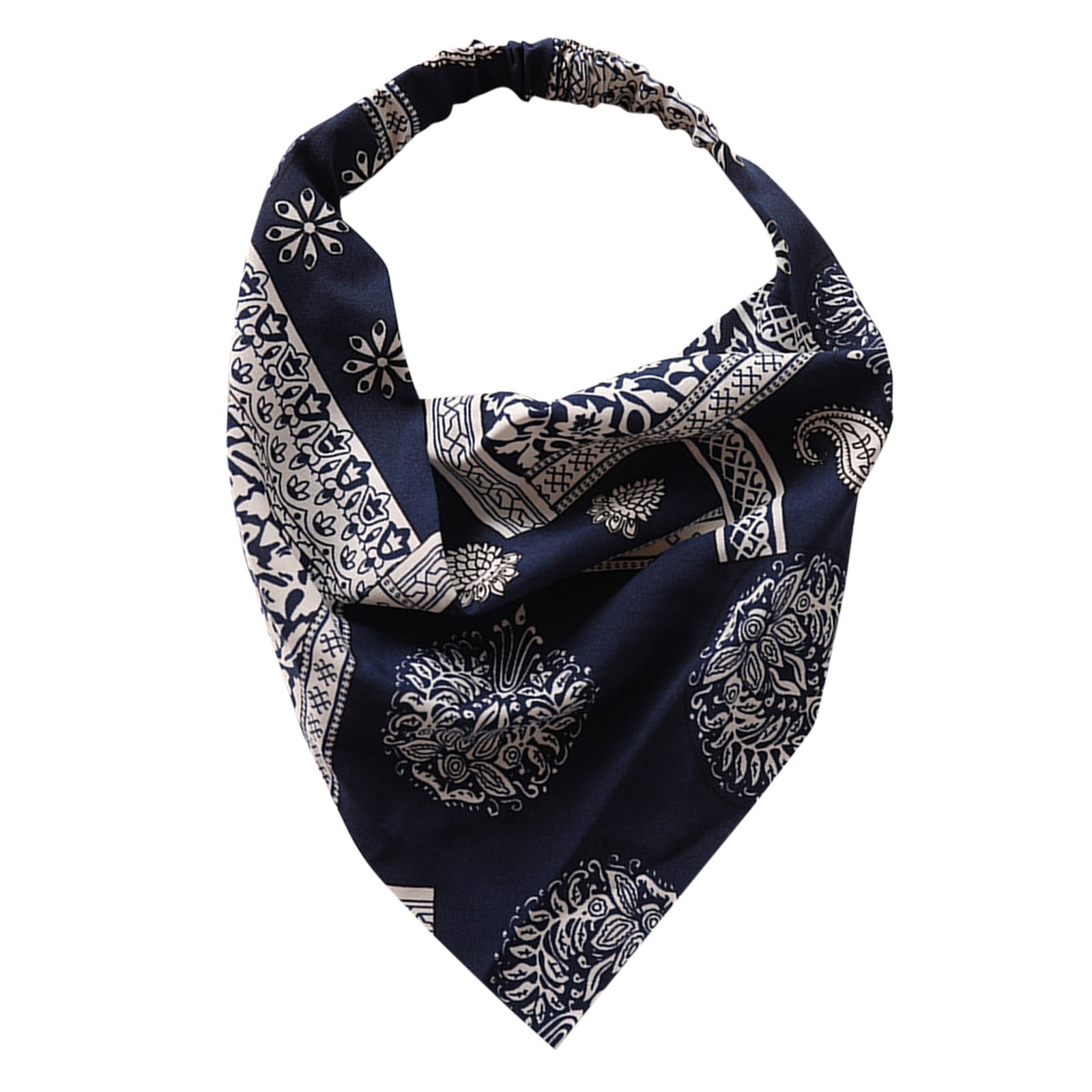 JFGHDG Women's Wide Bandana Headband, Elastic Stretchy Triangle Scarf ...