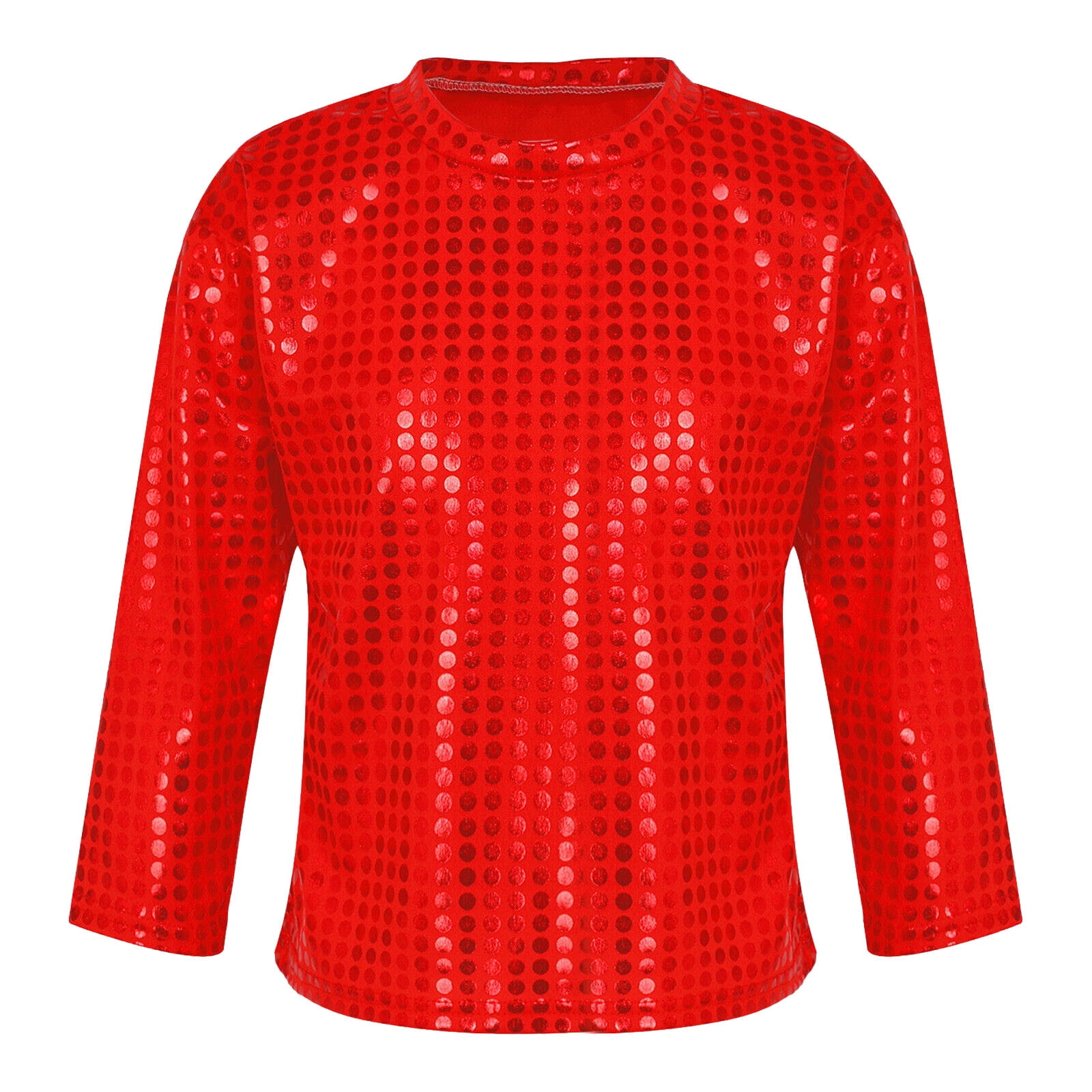 JFHHQ Girl's Fishnet Mesh Tee Shirt Round Neck Short Sleeve Crop Top ...