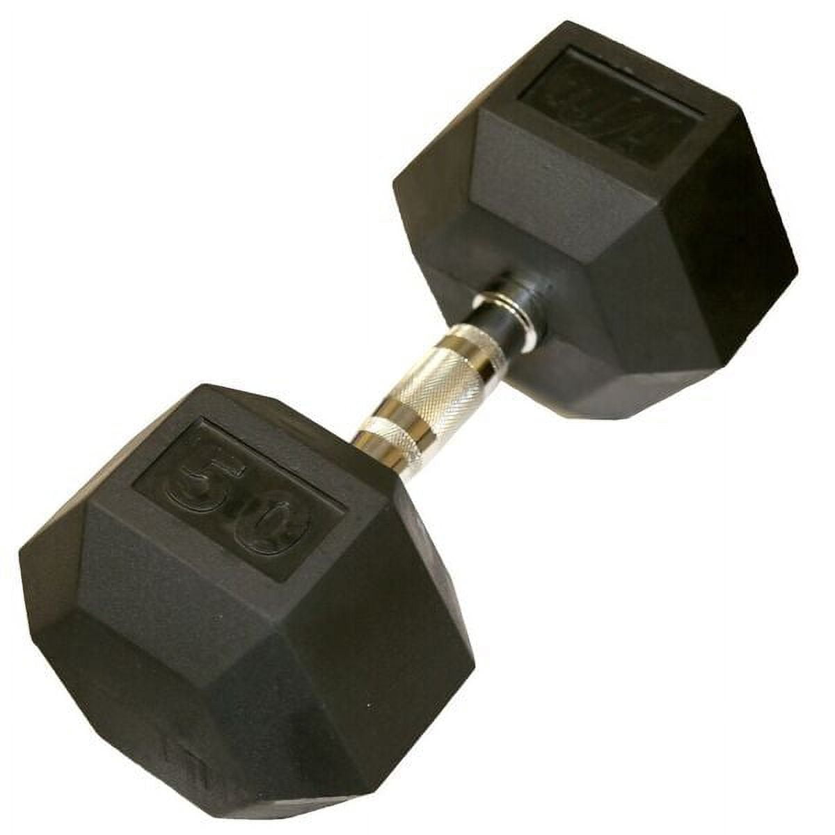 JFIT Rubber Hex Dumbbell - 15 Size, Single and Pair Options, 4-50lbs ...