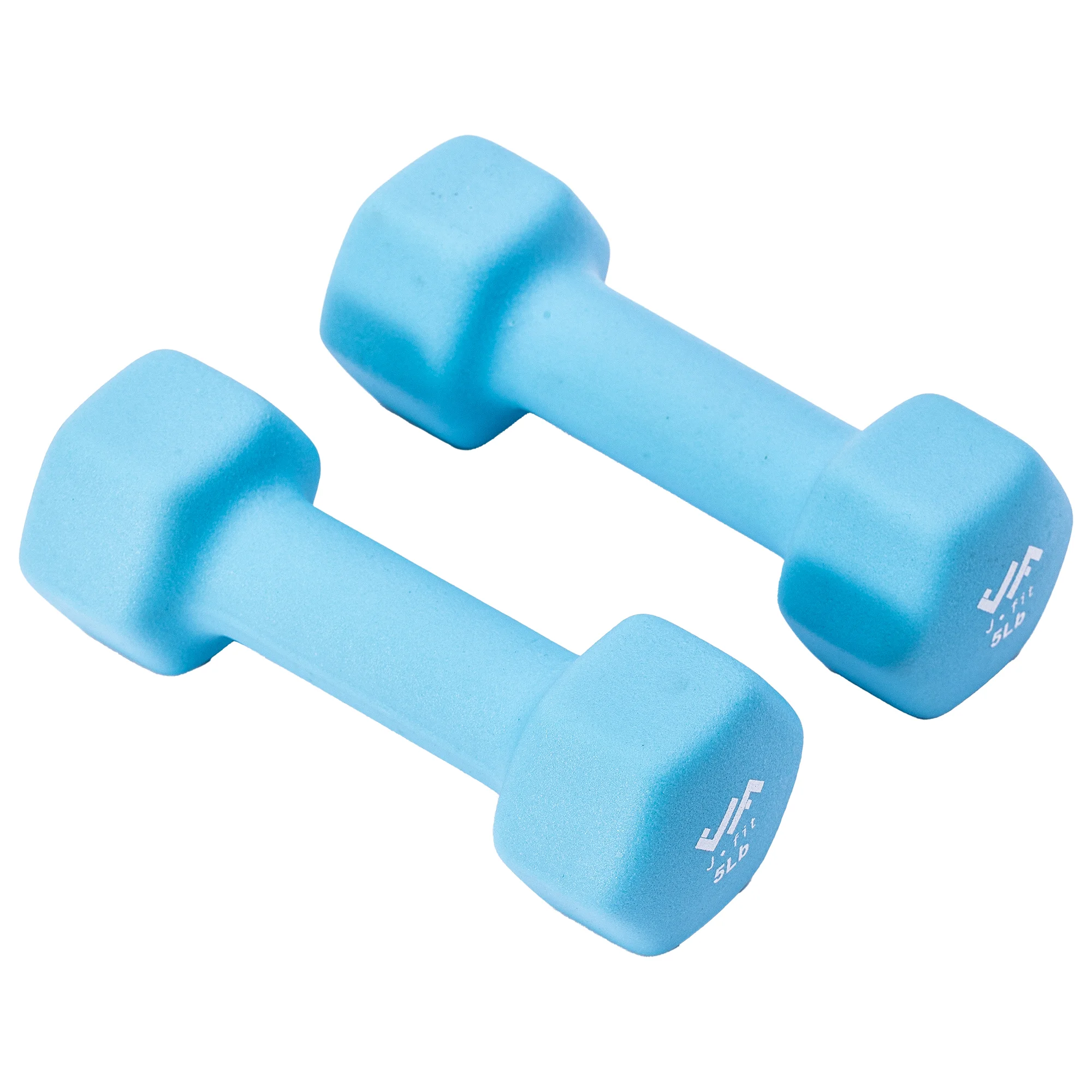 JFIT, Neoprene Dumbbell, 5 LBS Pair, Bright Colors - Walmart.com