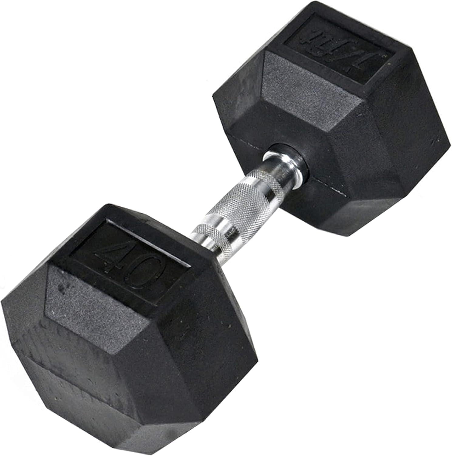JFIT Rubber Hex Dumbbells - 8 Size Options - Hex Shaped Heads Prevent ...