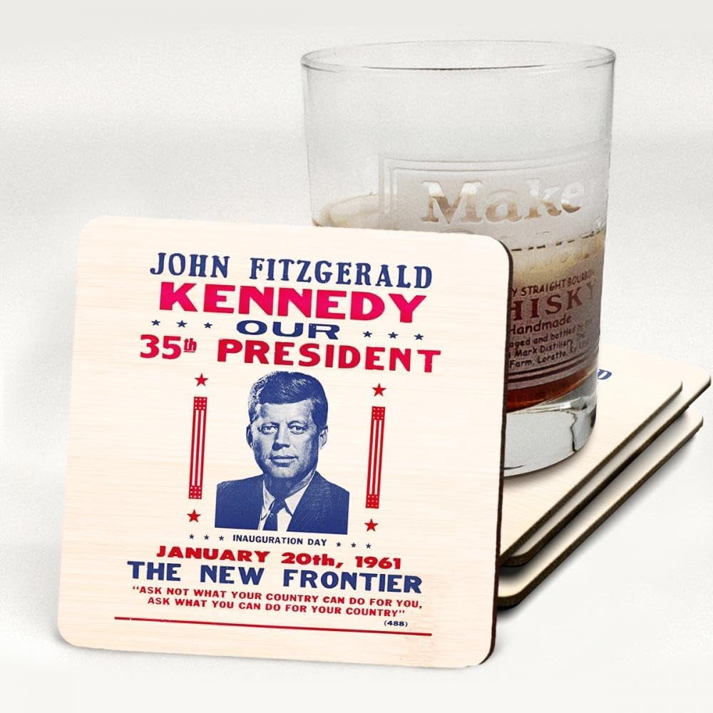JFK 35Th President Inauguration 1961 Ceramic Drink Coaster - 4 Pc. Set ...