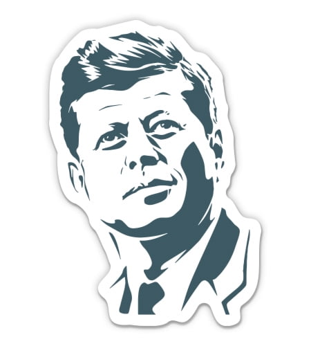 JFK John F Kennedy President - 12" Vinyl Sticker Waterproof Decal ...