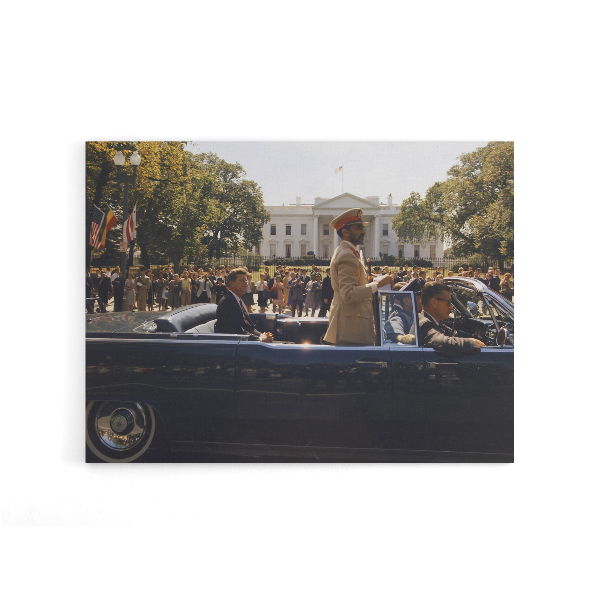 JFK Kennedy Emperor Haile Selassie Parade Canvas Wall Art Print 18X24 ...