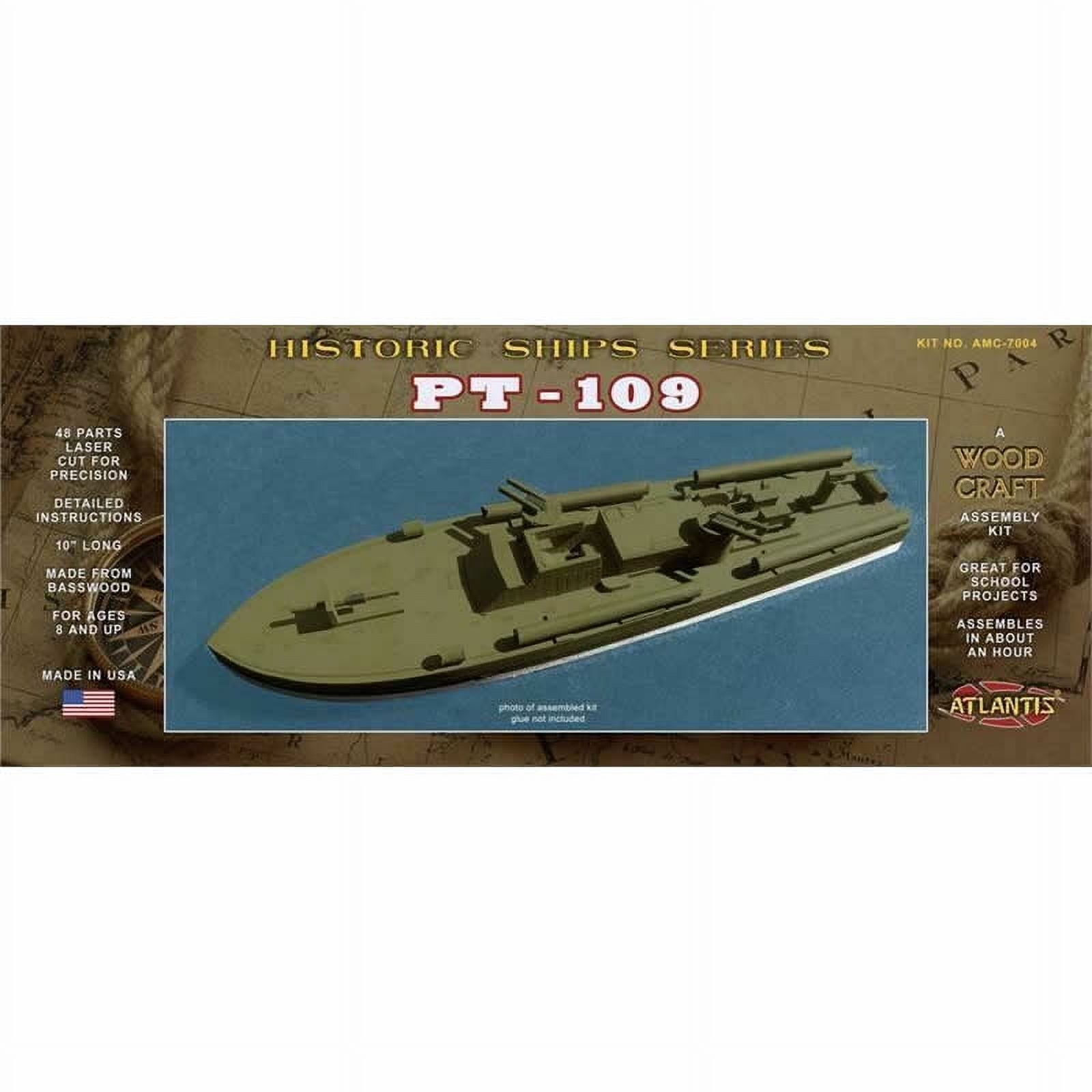 JFK PT-109 1/80 Scale Wooden Model Assembly Kit Atlantis Models ...