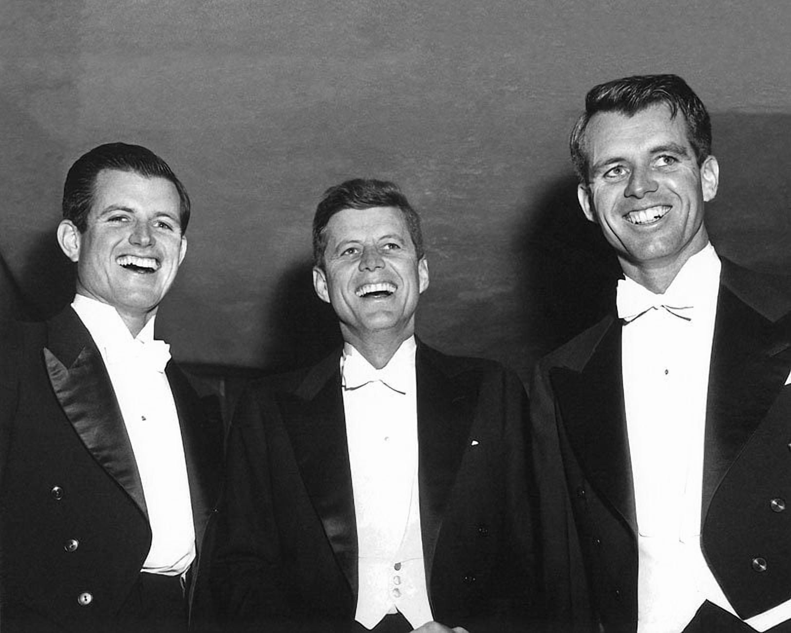 JFK, RFK, and Ted Kennedy at Formal Event - 24x36 Inch Glossy Laminated ...