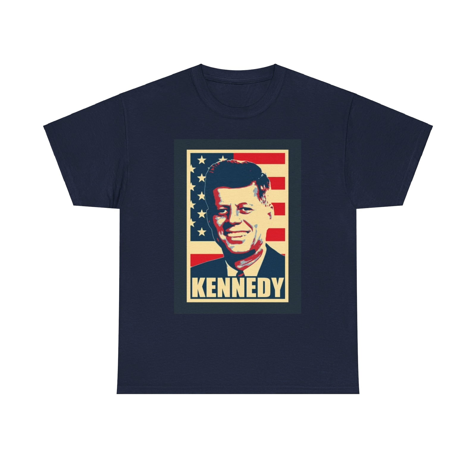 JFK Tshirt John F Kennedy American Flag President Unisex Heavy Cotton ...