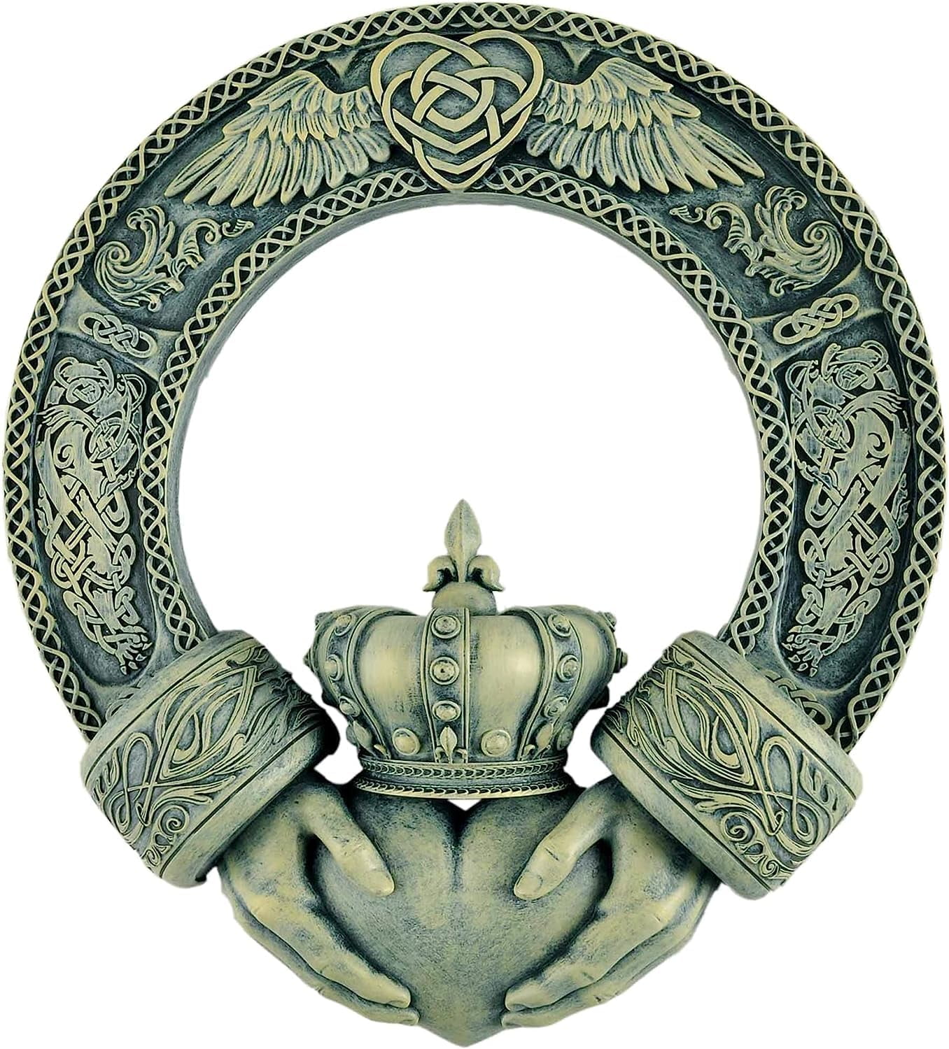 JFSM Celtic Claddagh Irish Ring Wall Plaque Home Decoration - Celtic Symbol of Love, Loyalty ...