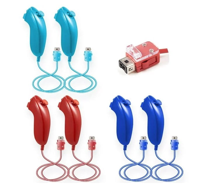 JFY 2 Packs Wii Nunchuck Controller, Nunchuck Replacement Controllers ...