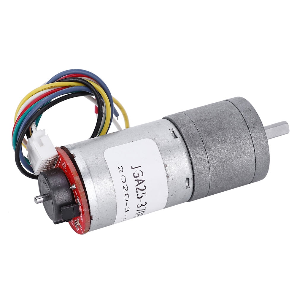 JGA25-370B Gear Motor Carbon Brush Speed Reduction DC Motor 12V with ...