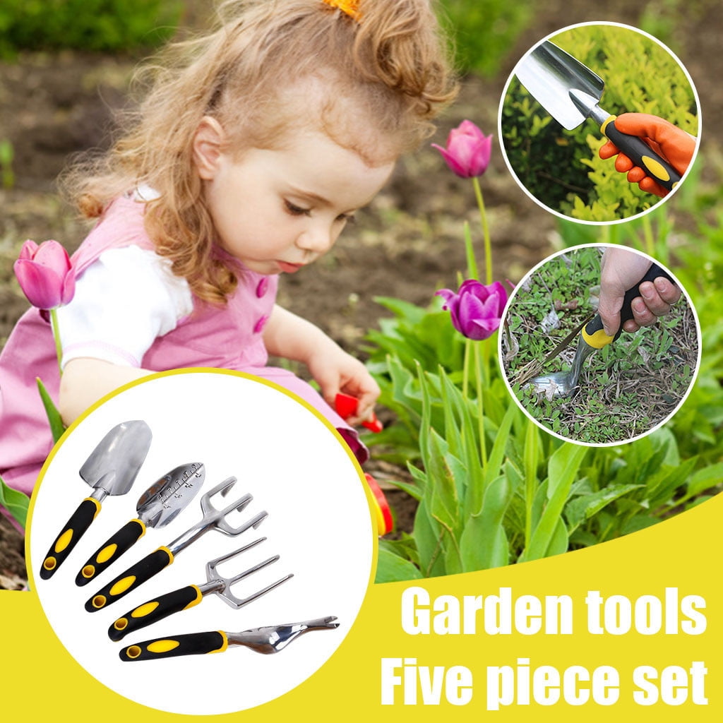 JGF844 5 Heavy Duty Gardening Hand Tools Kit Include Garden Trowel ...