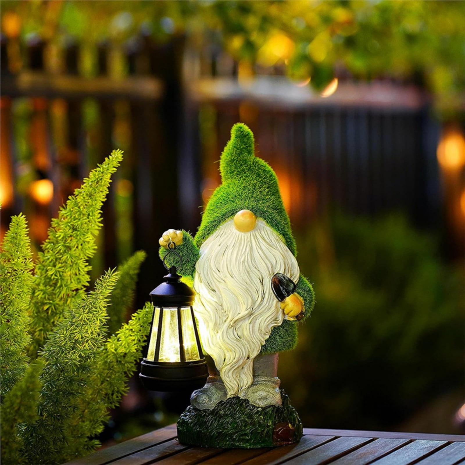 JGF844 Resin With LED Light Garden Dwarf Dwarf Statue Decoration ...