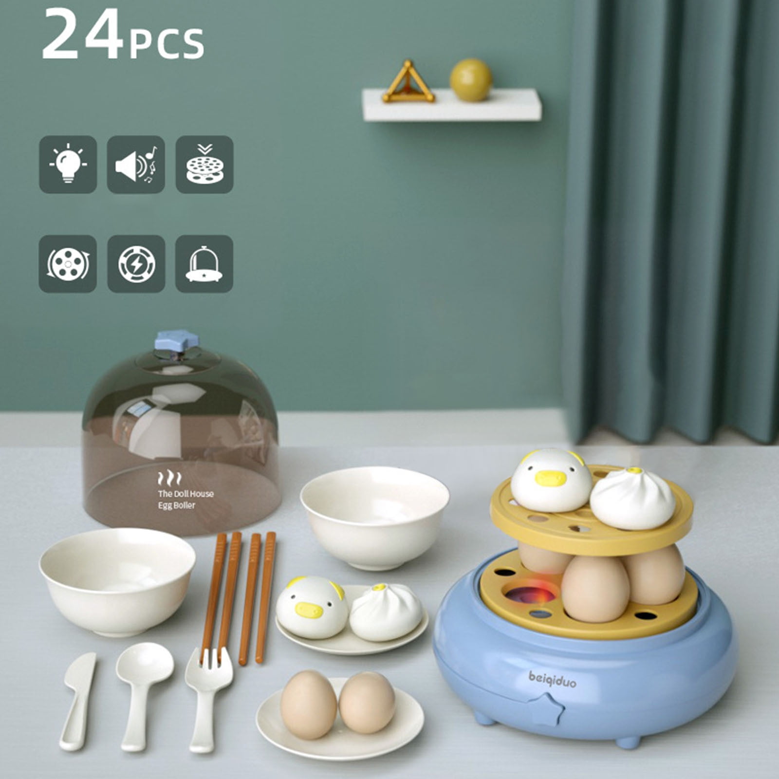 JGF844 Play House Simulation Set Of 24 Kids Kitchen Cooking Pretend ...