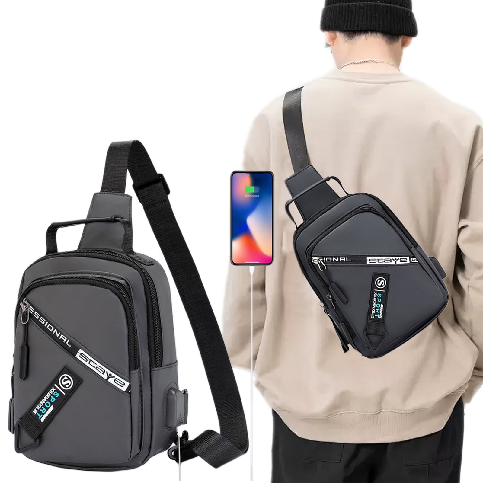 JGF844 Sling Bag For Men Women Shoulder Backpack Chest Bags Crossbody ...