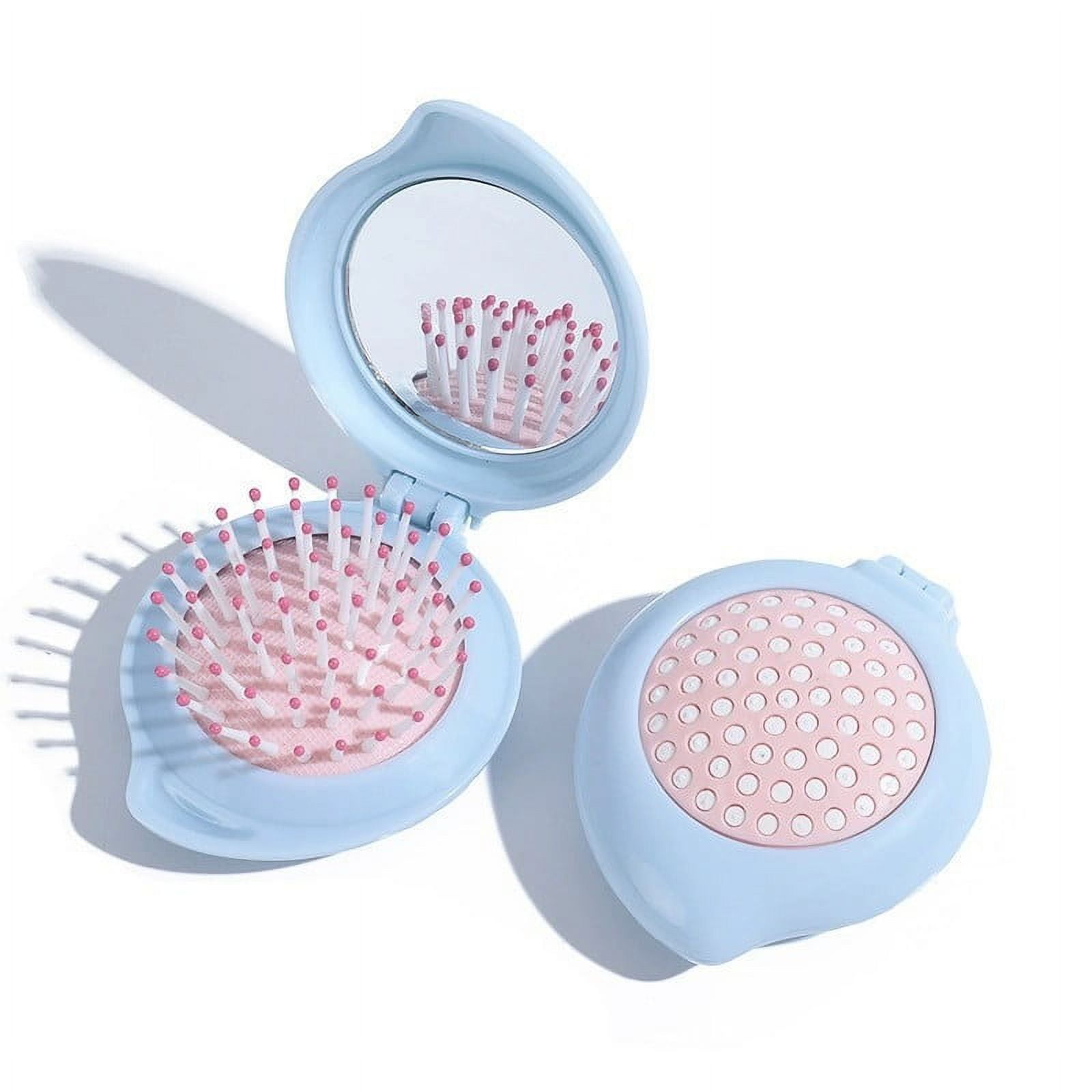 JGF844 Travel Hair Brush Mini Hair Brush For Purse Small Mirror With ...