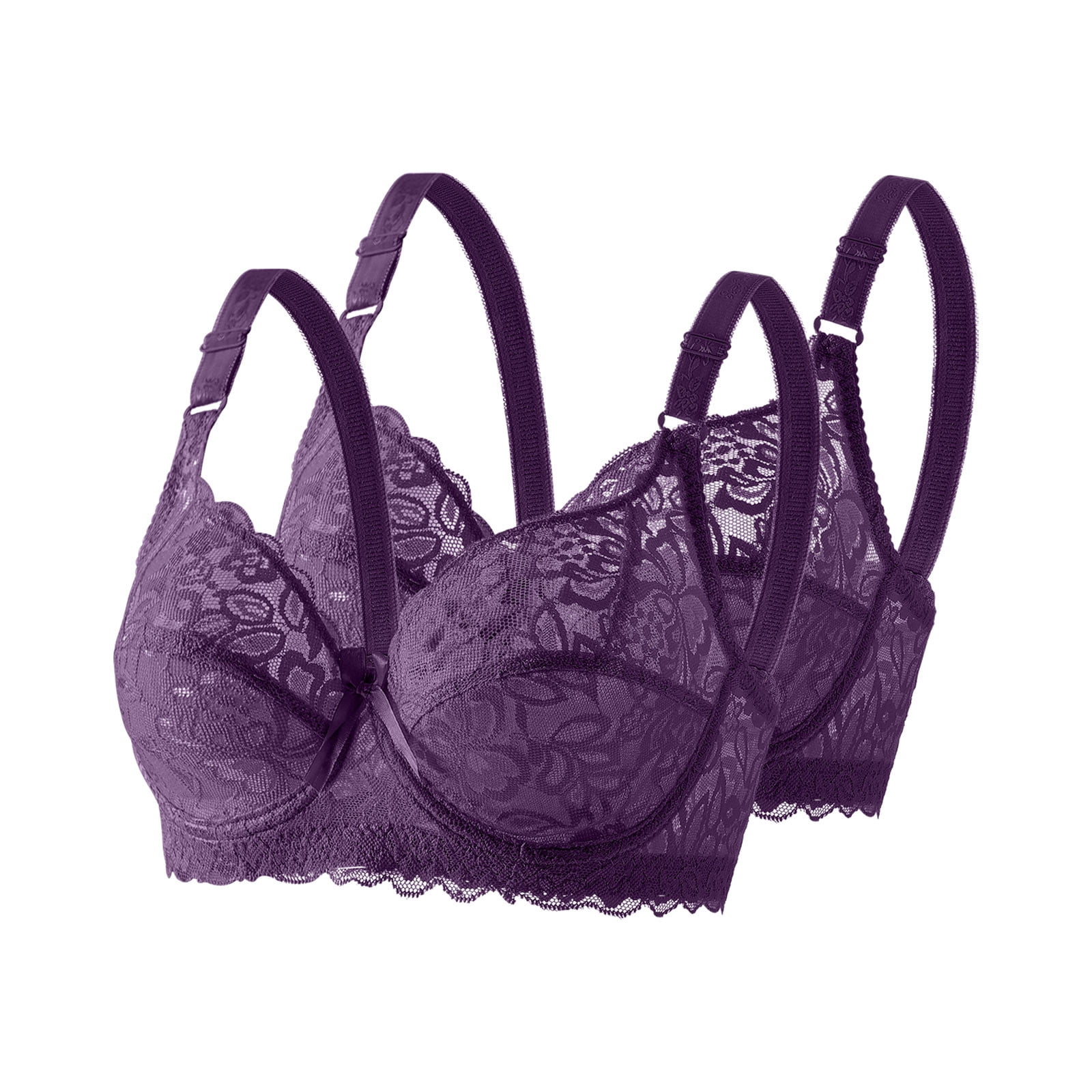 JGGSPWM 2PC Lingerie for Women's Lace Underwire Bra Sheer See Through ...