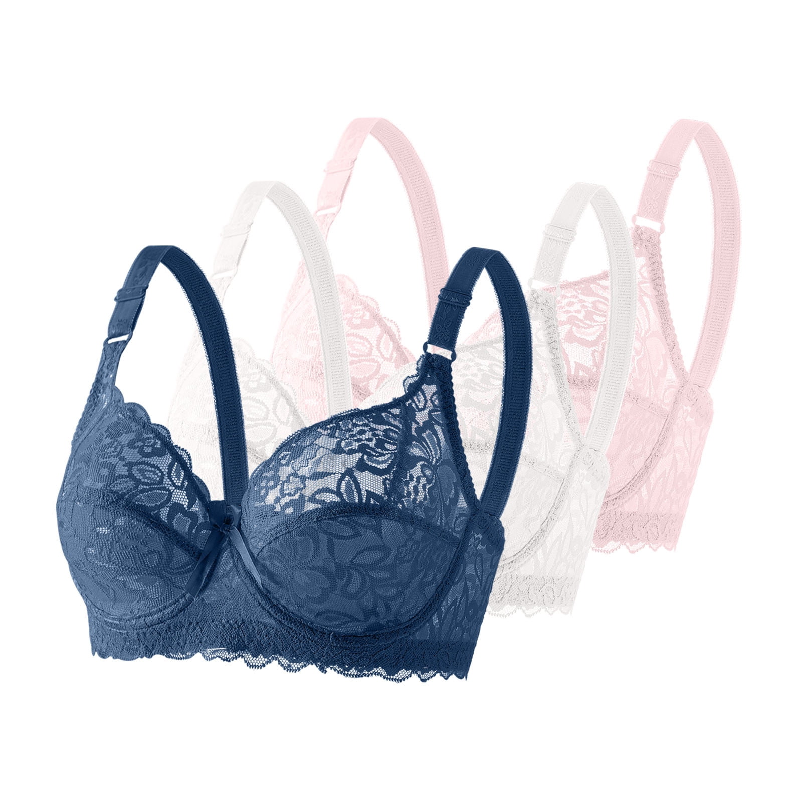 JGGSPWM 3PC Lingerie for Women Lace Underwire Bra Sheer See Through ...