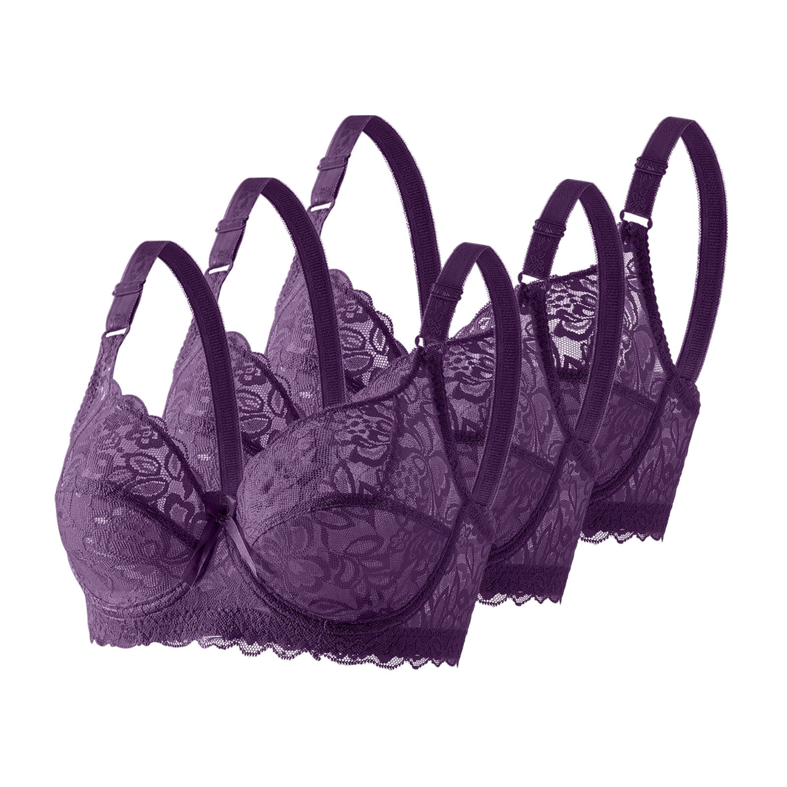 JGGSPWM 3PC Lingerie for Women Lace Underwire Bra Sheer See Through ...