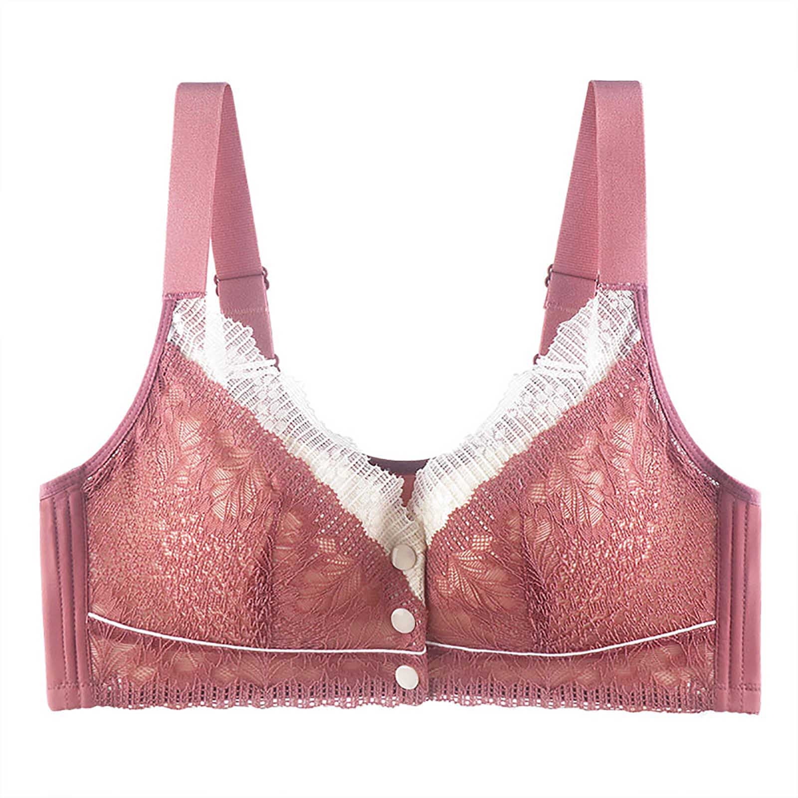 JGGSPWM Front Closure Bras for Ladies Bras Front Snaps Seniors Snap ...