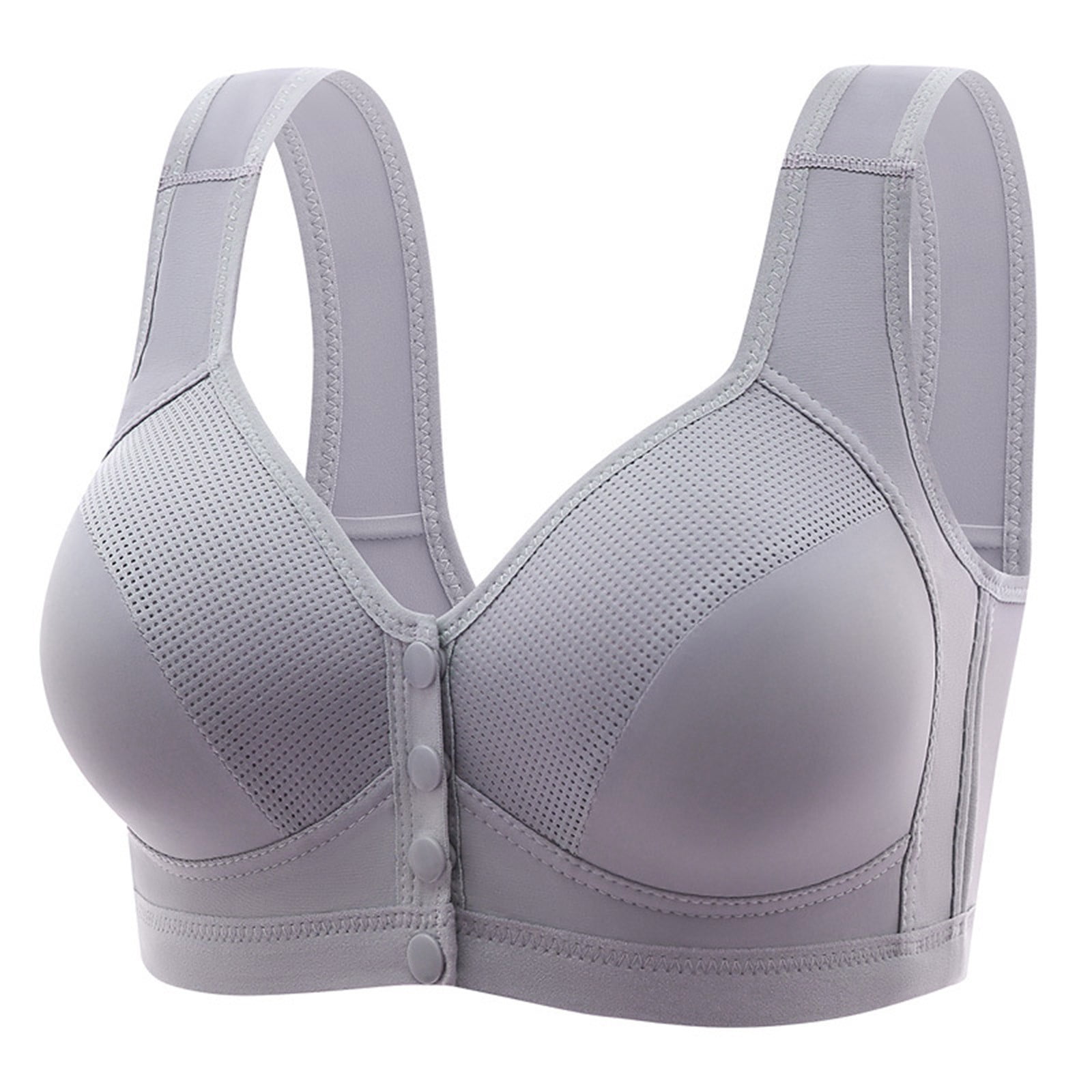 JGGSPWM Front Closure Bras for Ladies Bras Front Snaps Seniors Snap ...