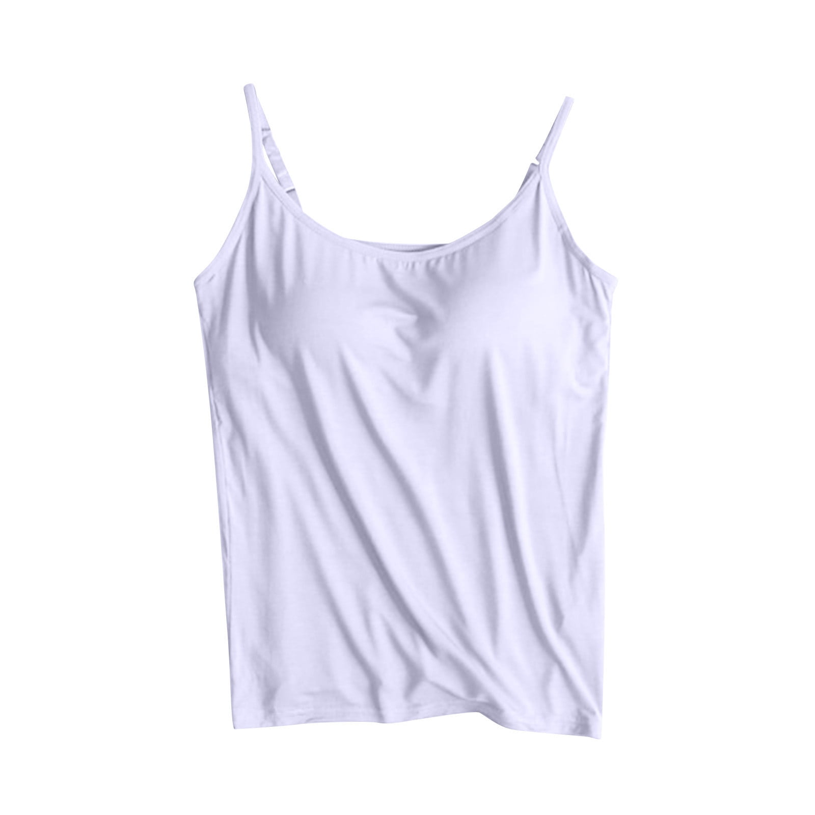 JGGSPWM Plus Size Womens Camisole Adjustable Strap Tank Tops with Shelf ...