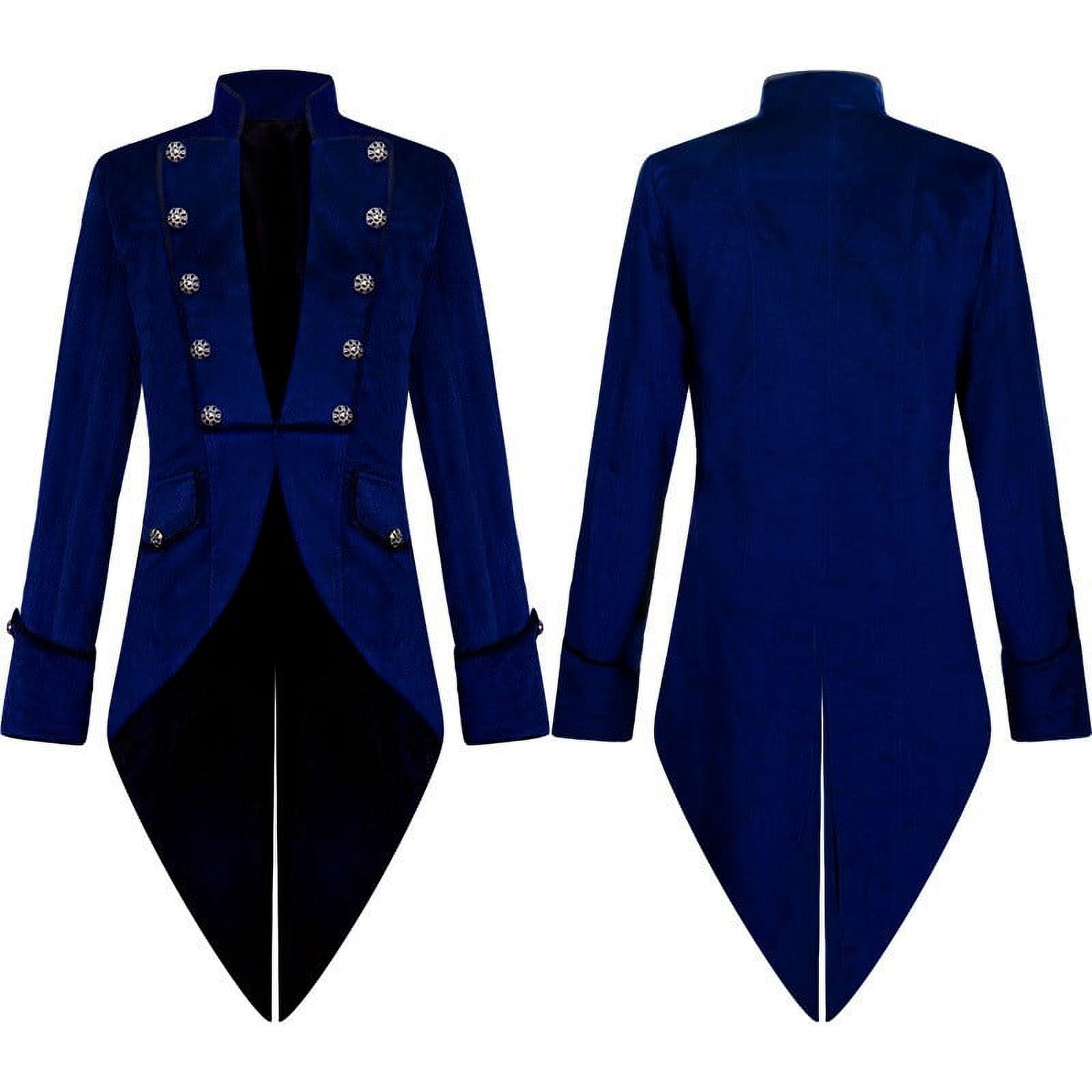 JGGSPWM Steampunk Vintage Tailcoat Jacket Gothic Victorian Frock ...