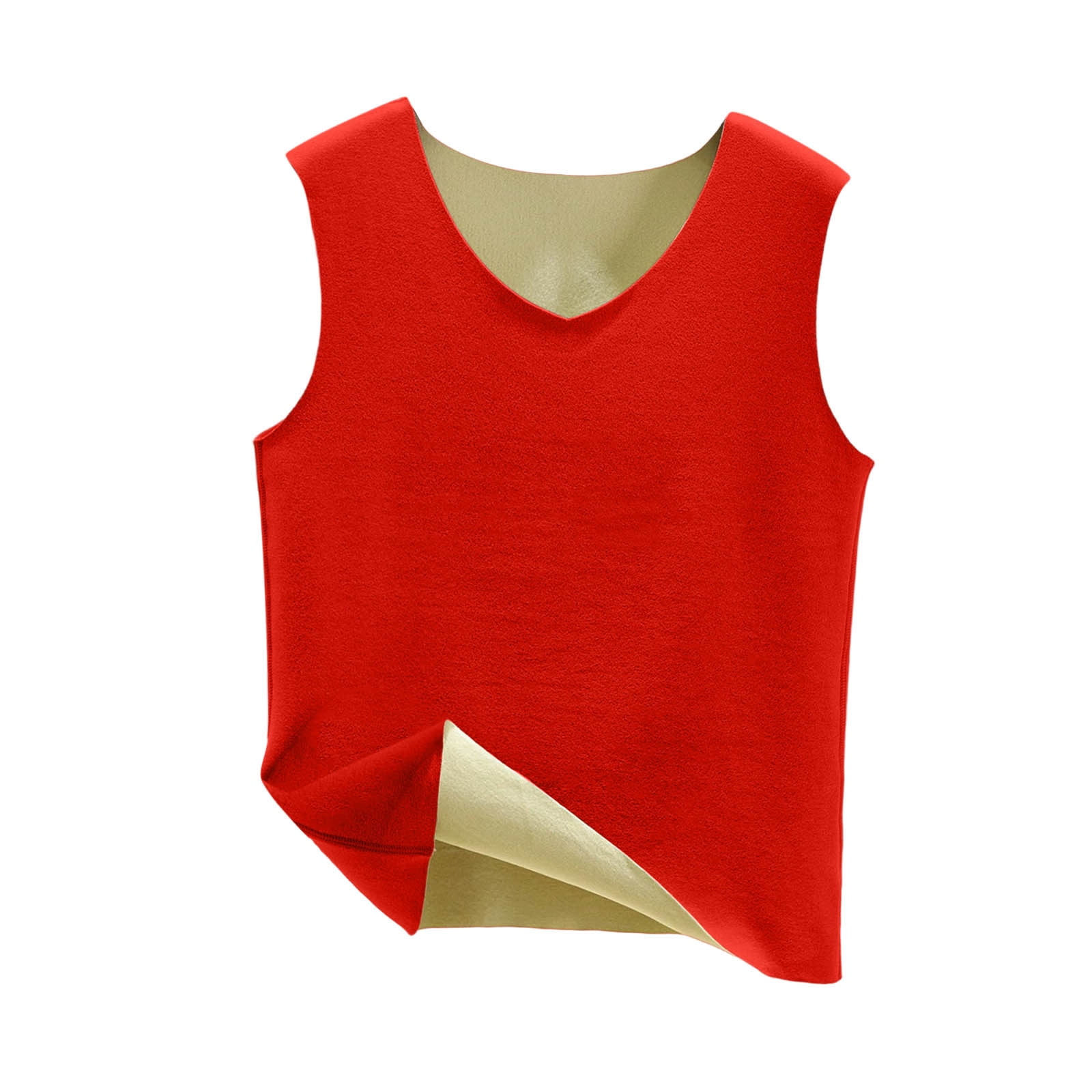 JGGSPWM Thermal Tank Top Fleece Shirt Plus Size Camisole Solid ...